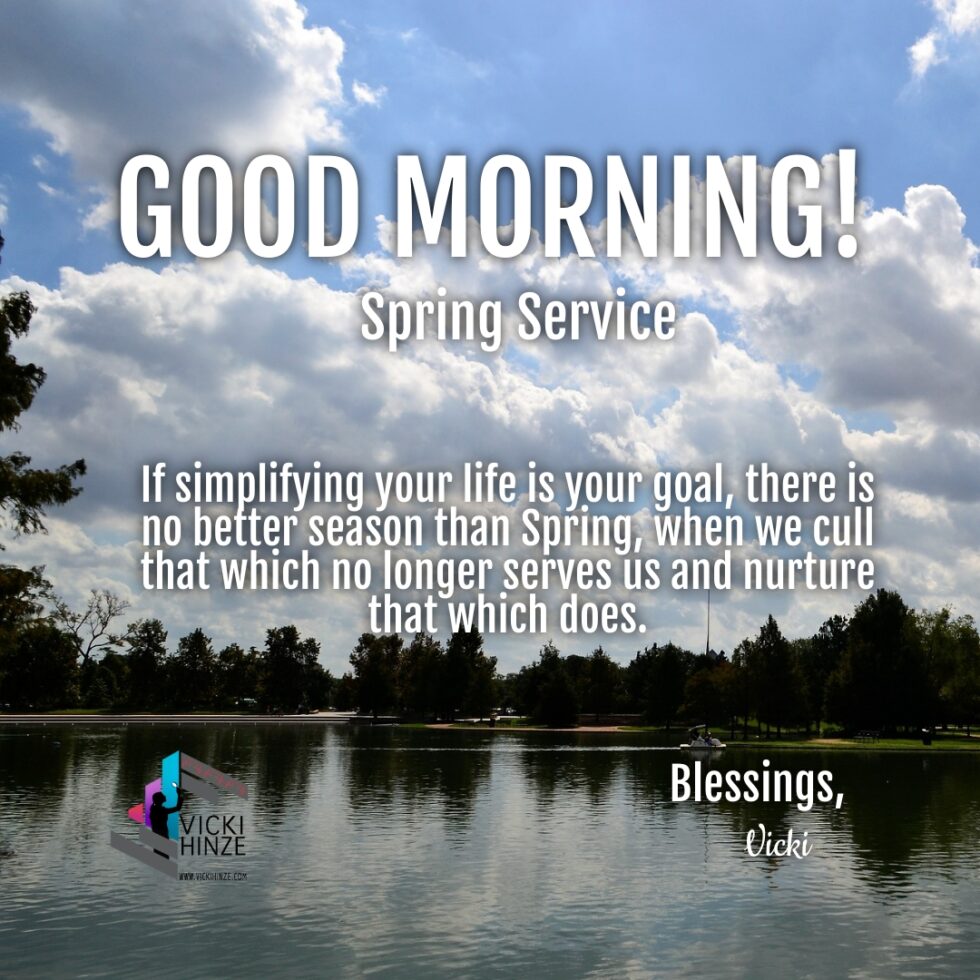 Good Morning: Spring Service | Vicki Hinze